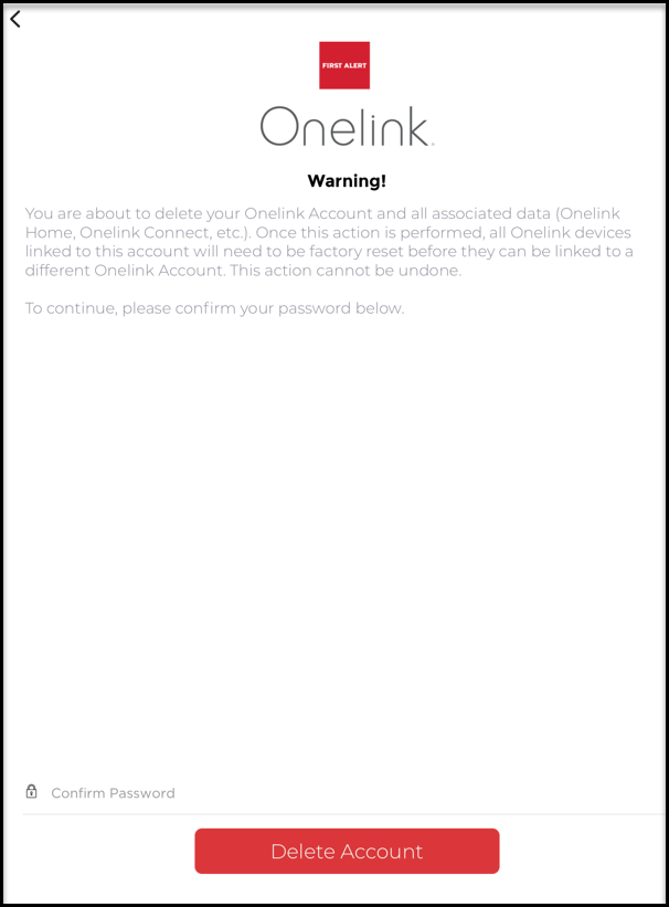 Deleting Your Onelink Account