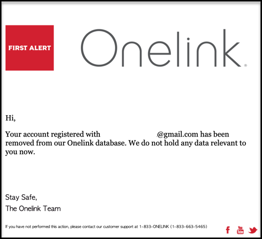 Deleting Your Onelink Account