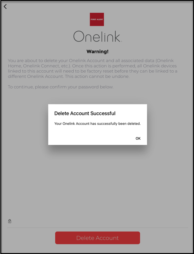 Deleting Your Onelink Account